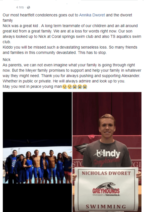 Swimmer Among 17 Victims of Florida High School Shooting