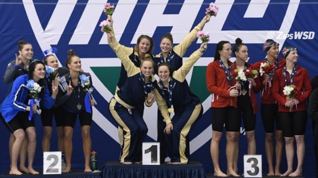 Akron Breaks MAC 200 Free Relay Record on Day 2 of Championships