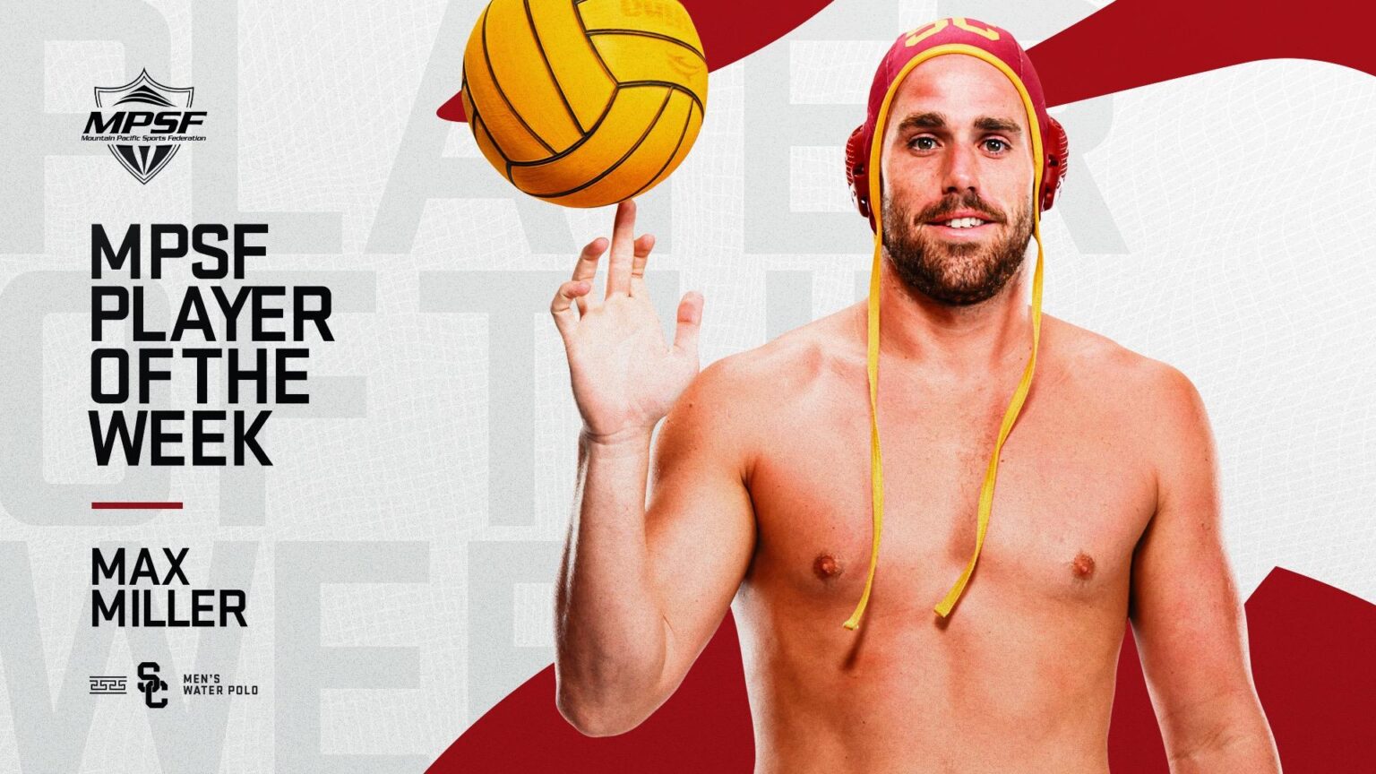 USC’s Max Miller Scores MPSF Men’s Water Polo Player of the Week Honors