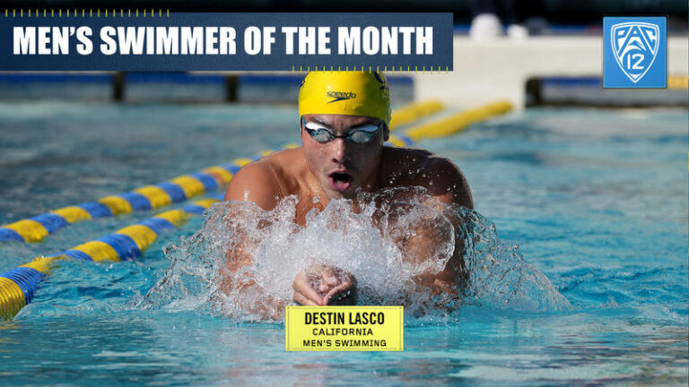 Destin Lasco Named Pac-12 Men's Swimmer of the Month