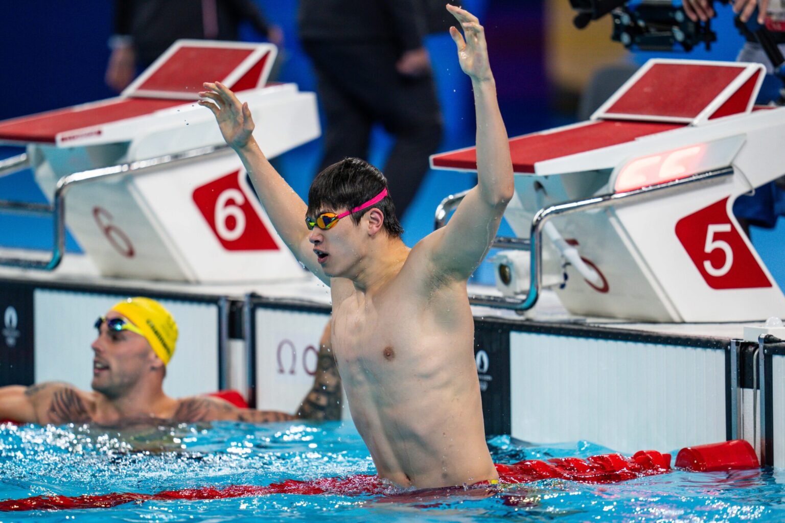 Olympic Champion Pan Zhanle Tries 50 Butterfly On For Size At Chinese ...