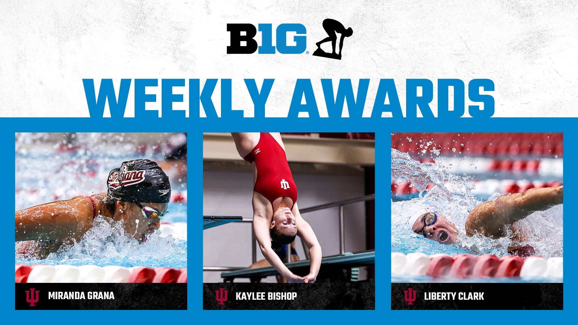 Indiana Sweeps Big Ten Women's Swim & Dive Weekly Awards