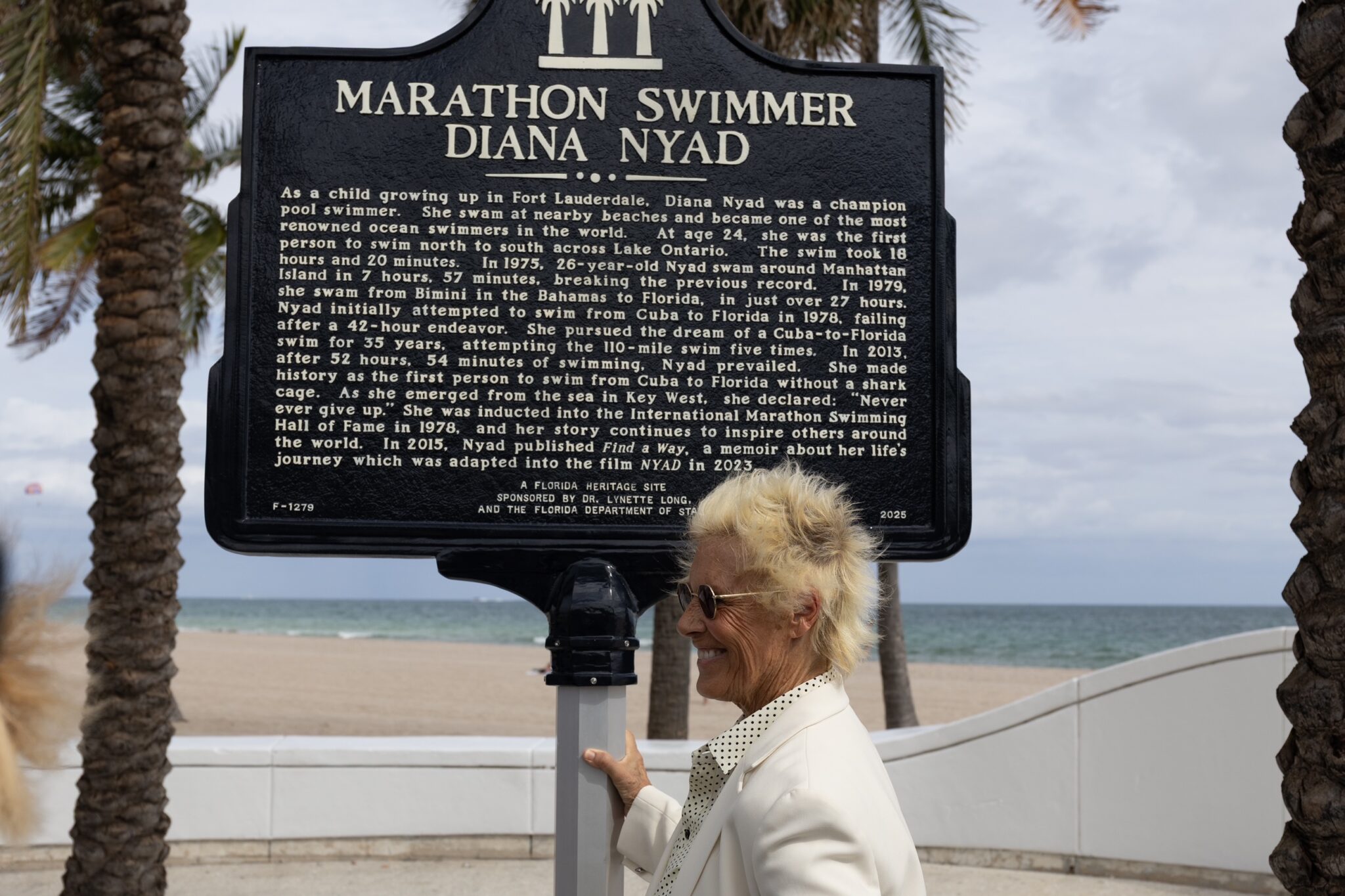 City of Fort Lauderdale Honors Diana Nyad With State Historical Marker